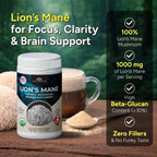 organic lion's mane powder for brain health