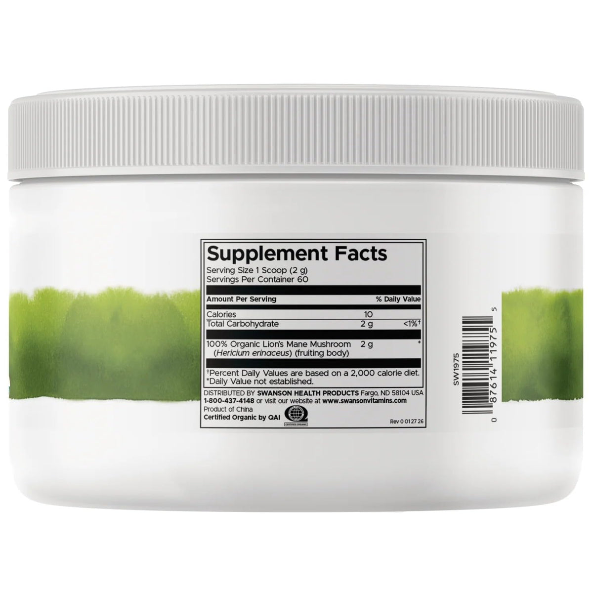 organic Lion's Mane powder for brain health
