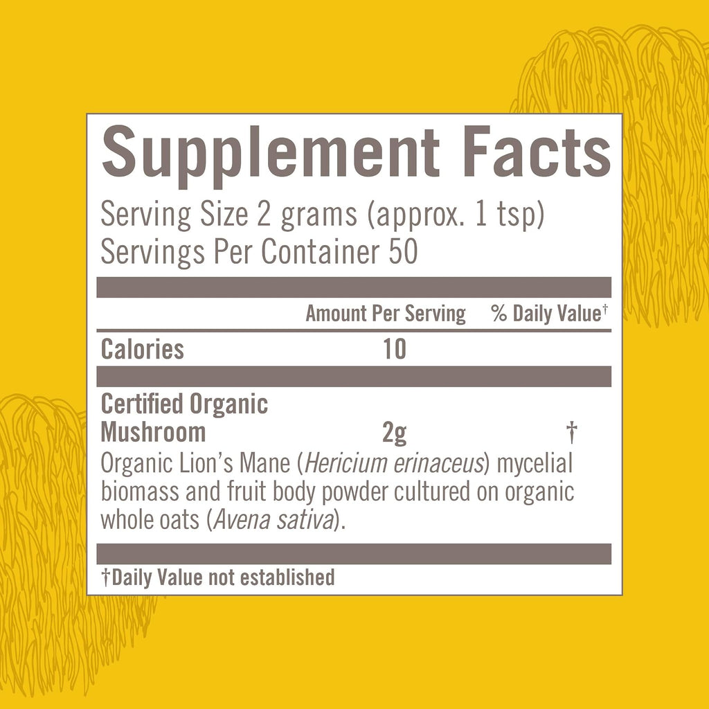 Organic Lion's Mane powder for wellness