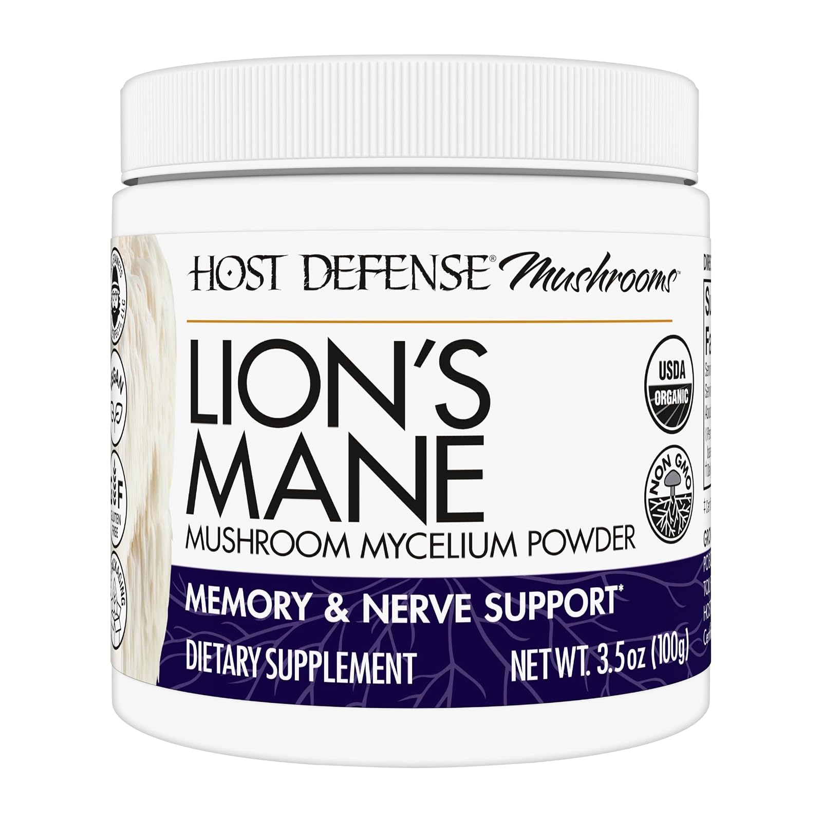 organic lion's mane powder supplement