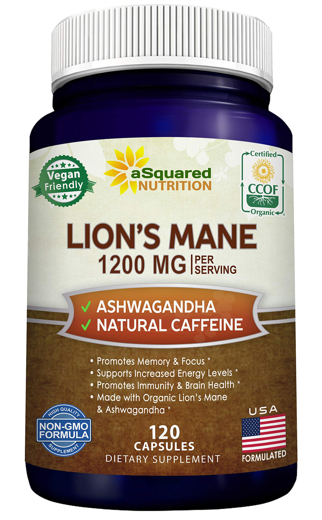 organic lions mane mushroom capsules