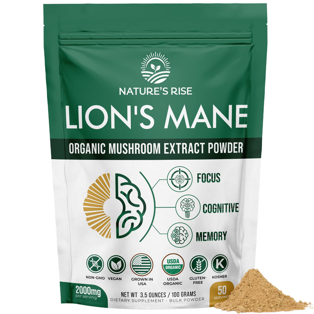Organic Lions Mane mushroom powder for focus