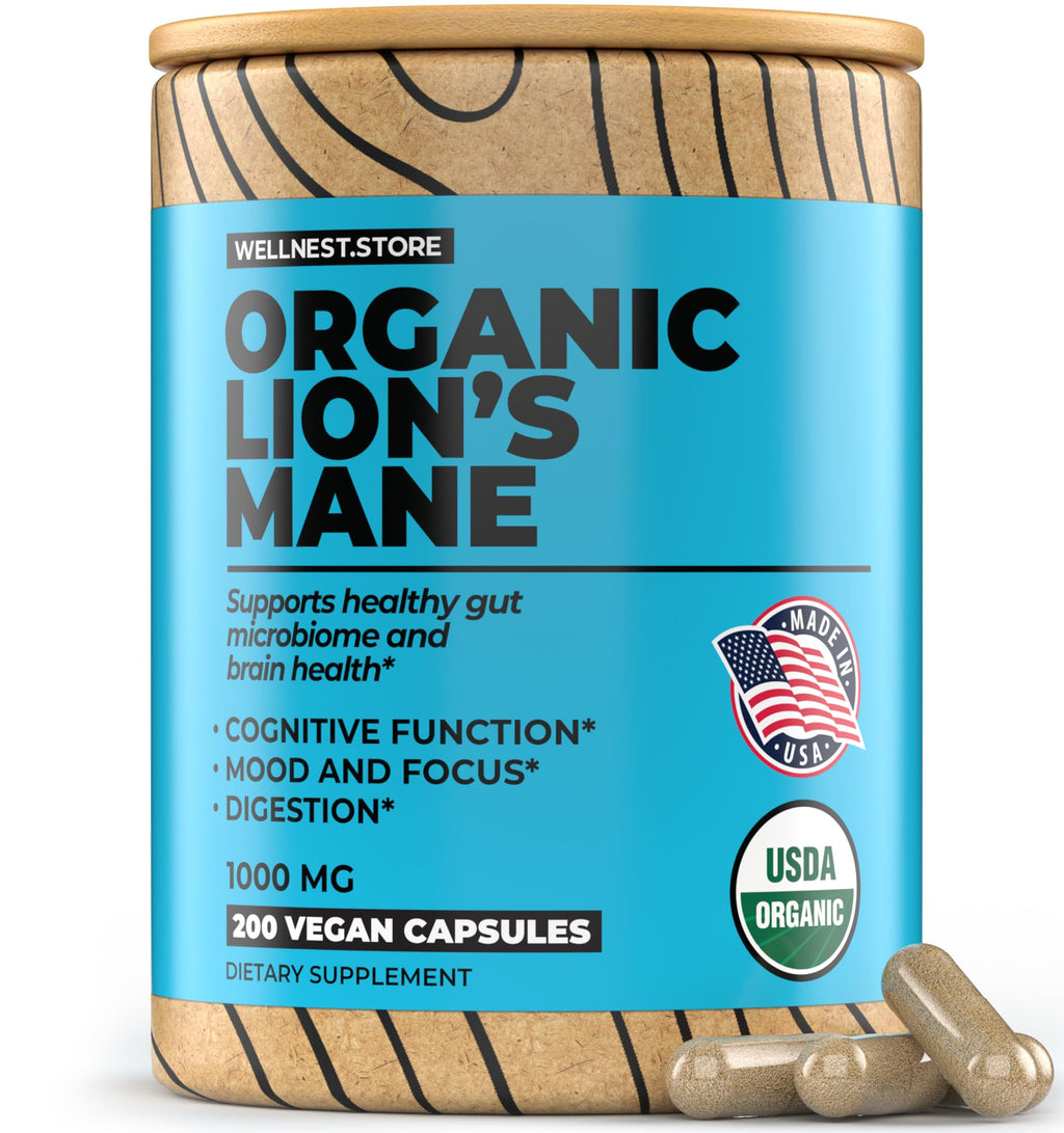 Organic Lions Mane mushroom supplement
