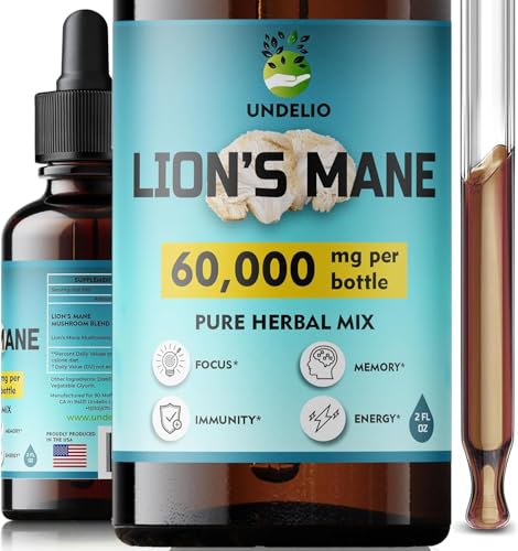 organic Lions Mane tincture for clarity