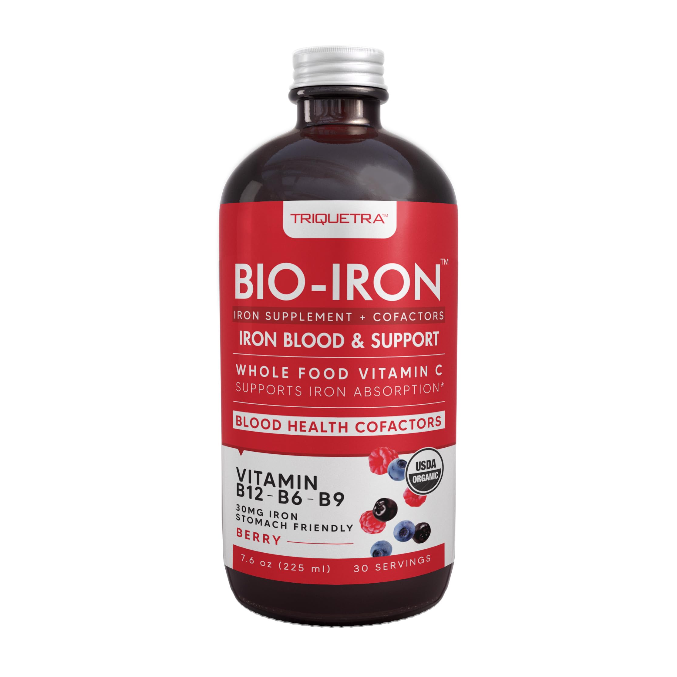 organic liquid iron supplement berry