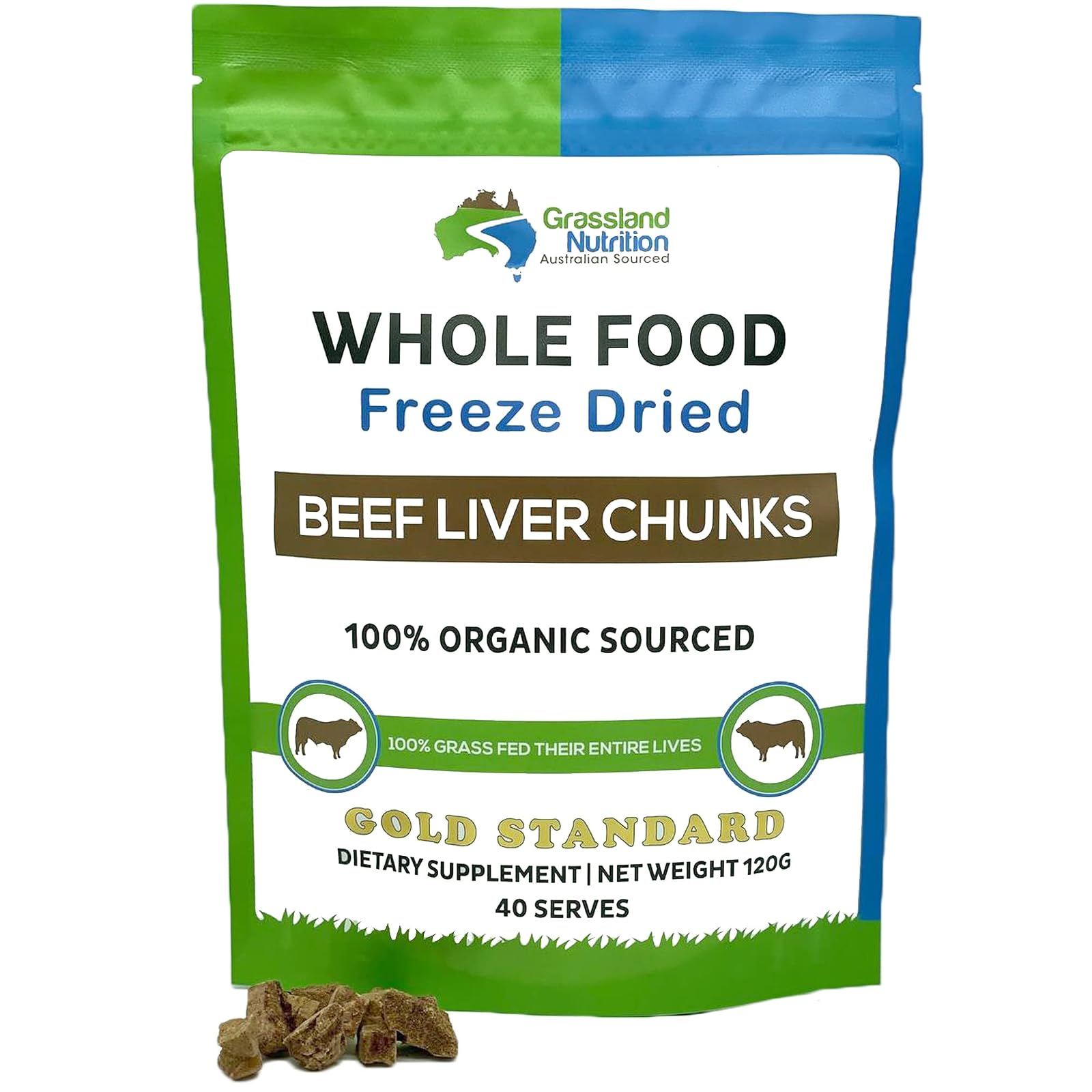 organic liver freeze dried chunks