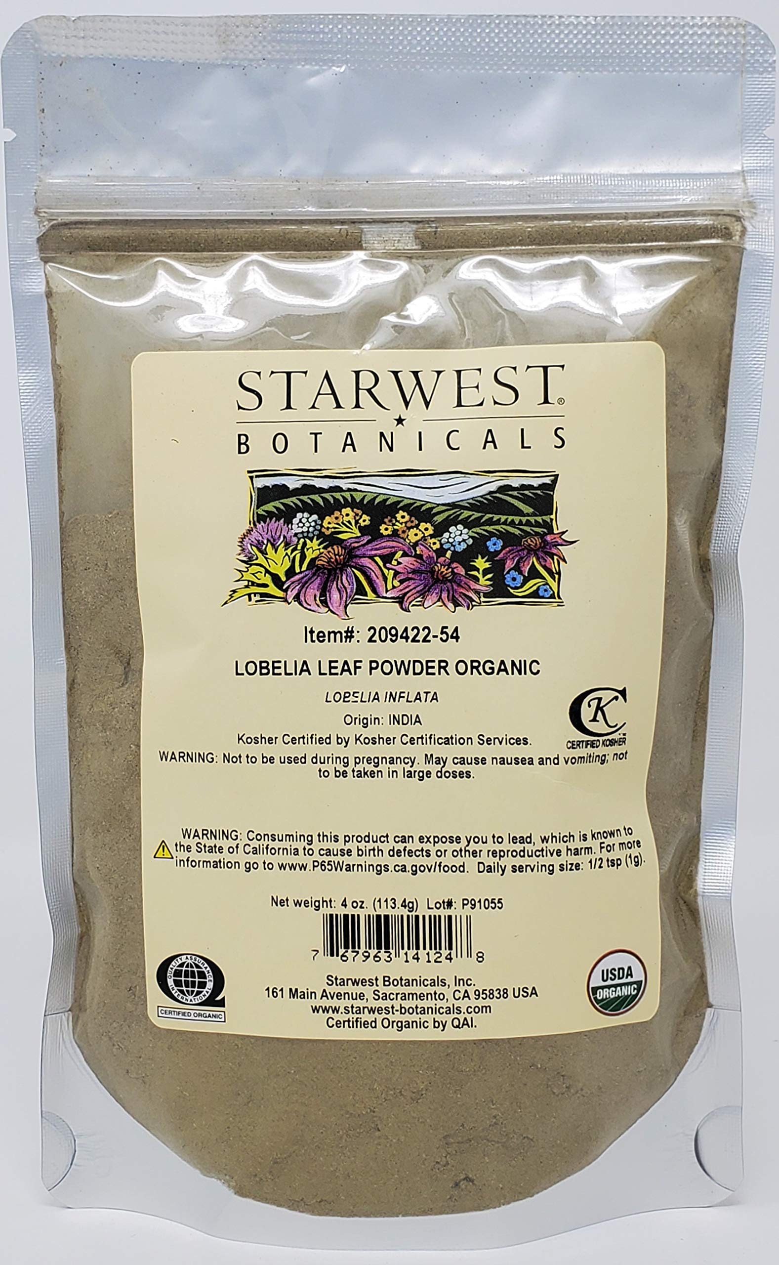 organic lobelia powder for wellness