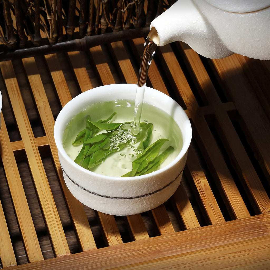organic Long Jing tea leaves