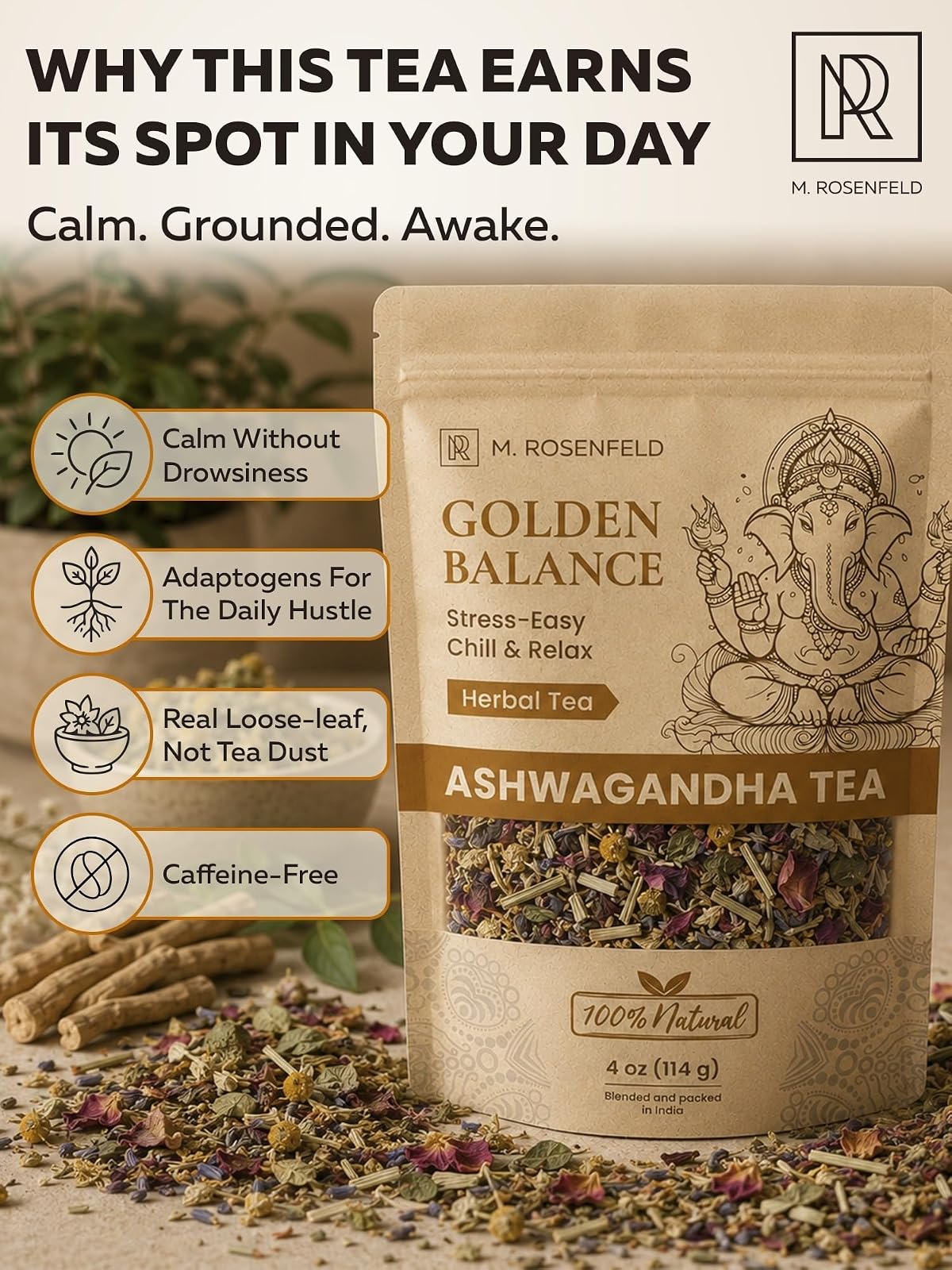 Organic loose leaf Ashwagandha tea