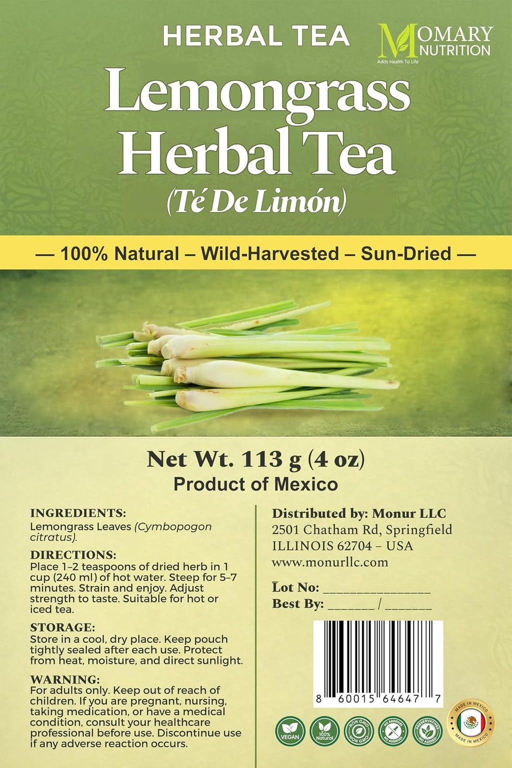 organic loose leaf lemongrass tea