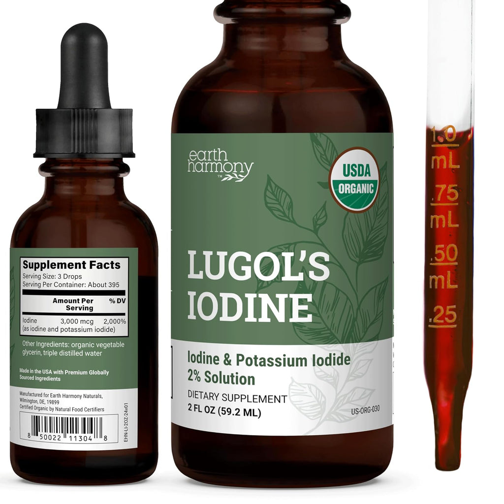 organic lugols iodine drops 2 oz
