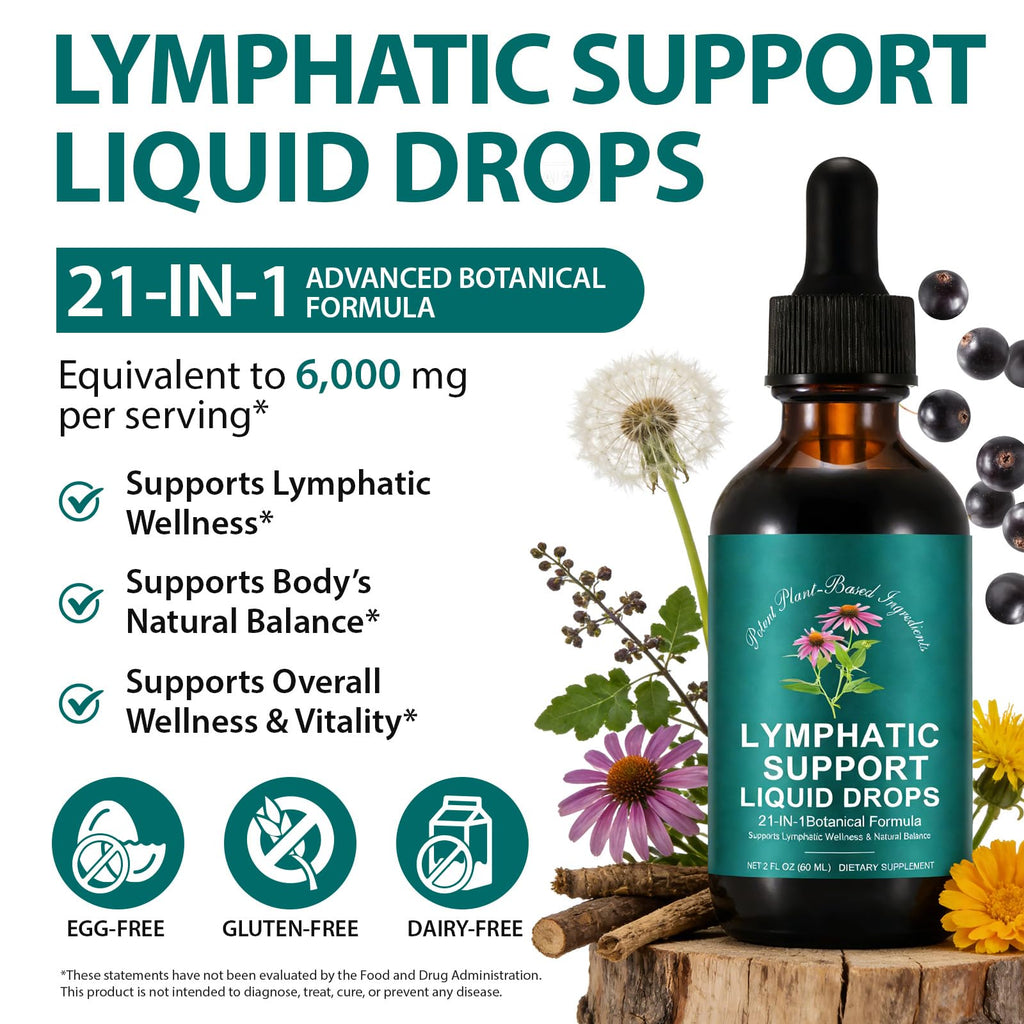Organic lymphatic support drops