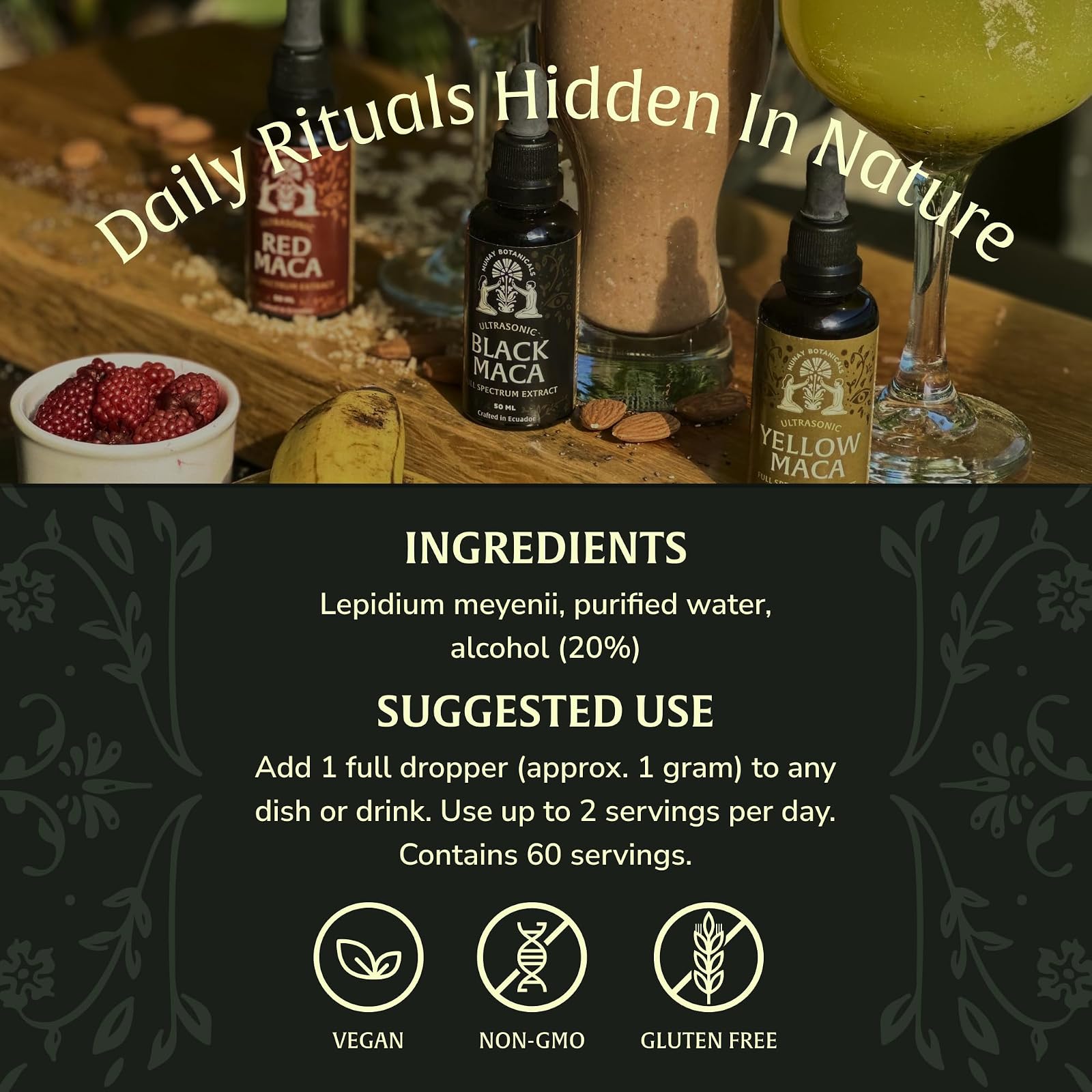 Organic maca extract for daily wellness