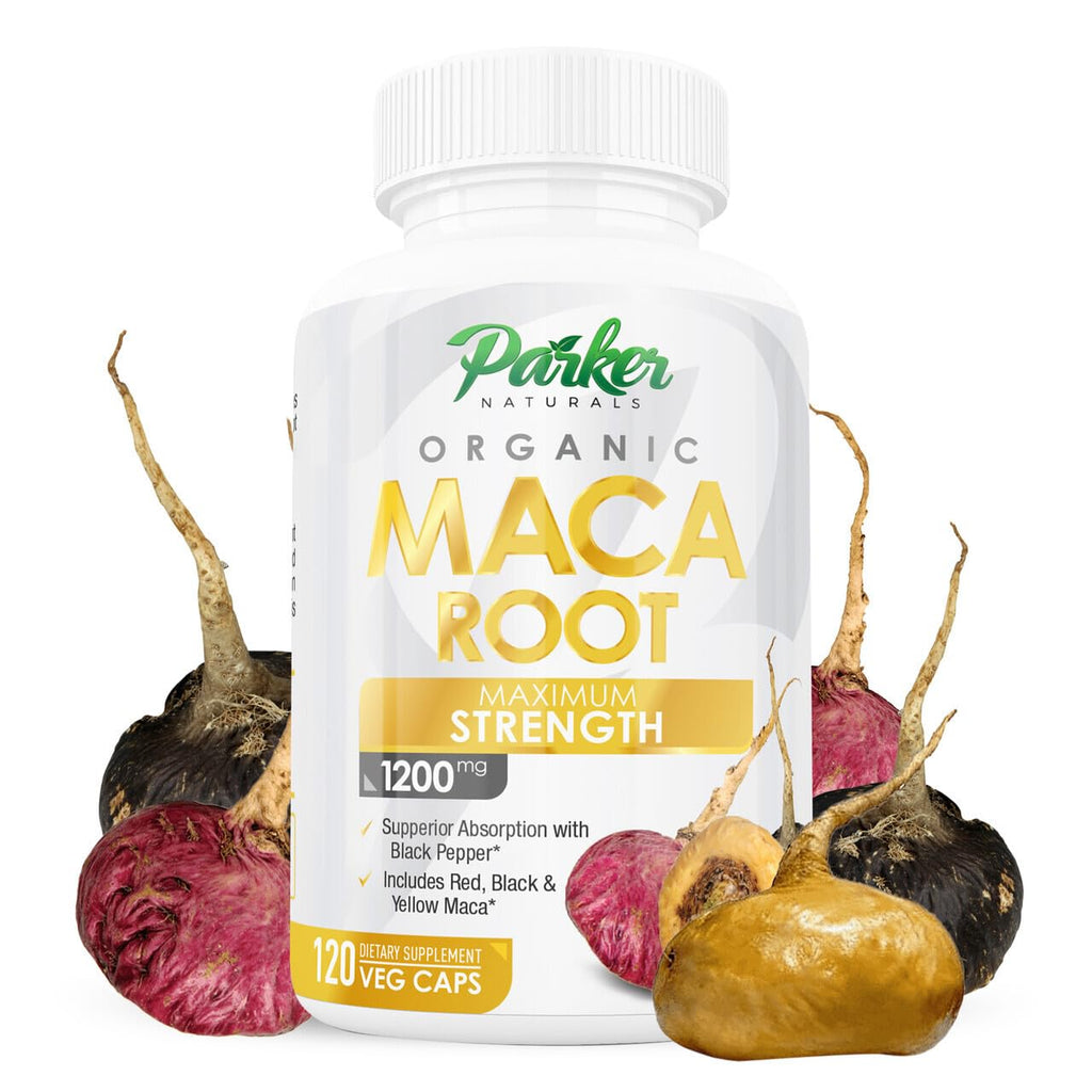 organic maca root supplement capsules