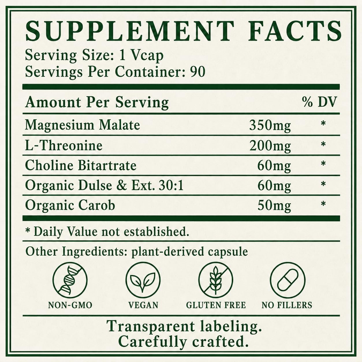 Organic magnesium capsules for relaxation