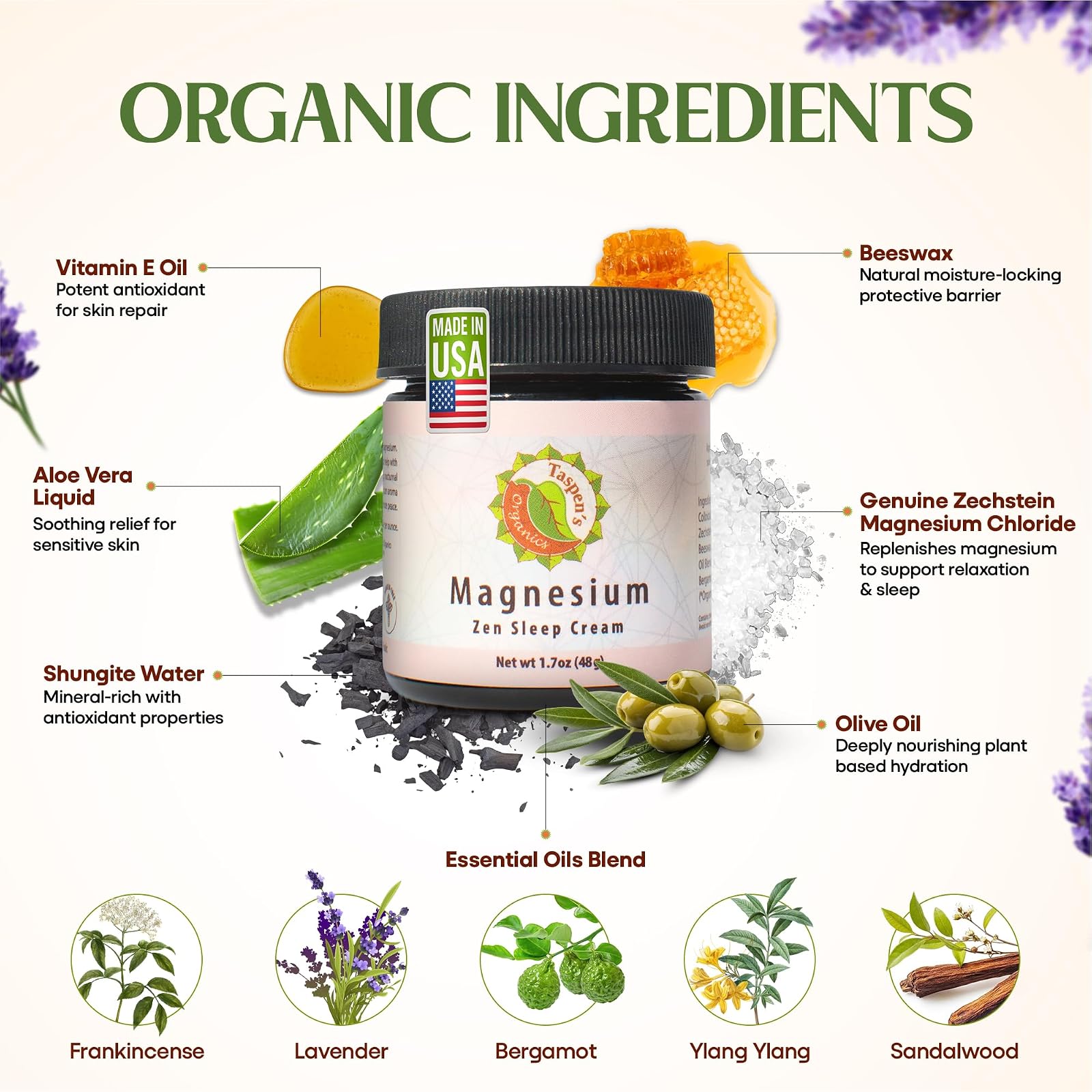 organic magnesium cream for better sleep