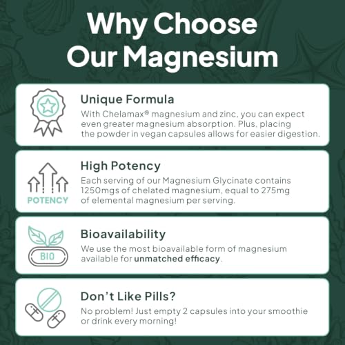 Organic magnesium glycinate for muscle support