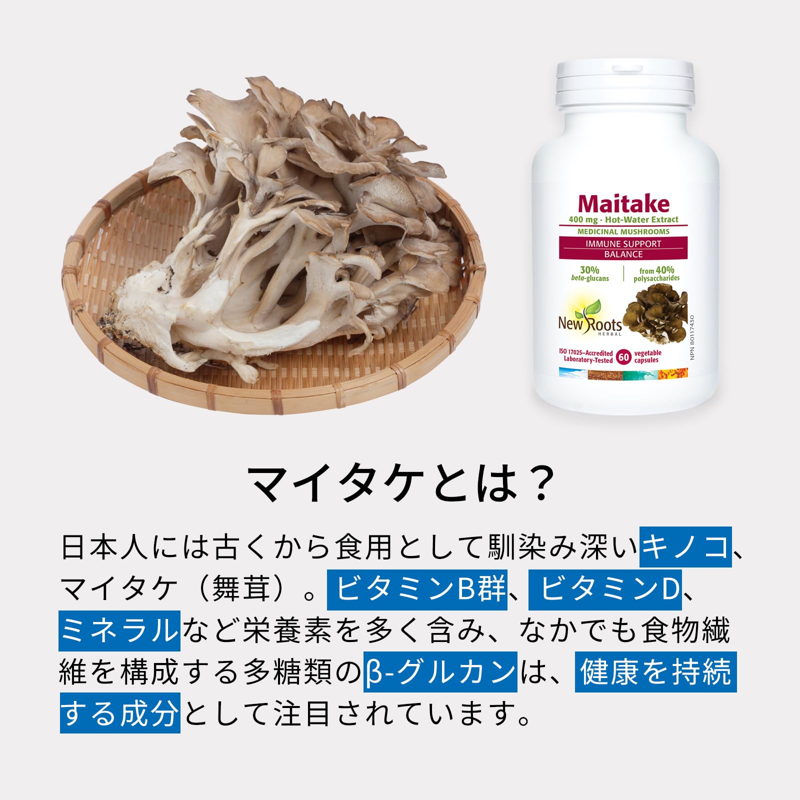 Organic Maitake mushrooms for energy