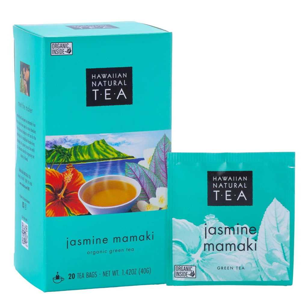 organic Mamaki jasmine green tea bags