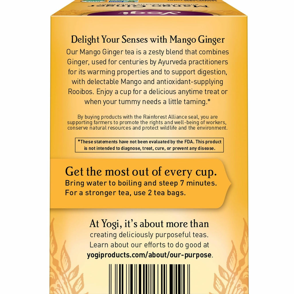 organic mango ginger tea for wellness