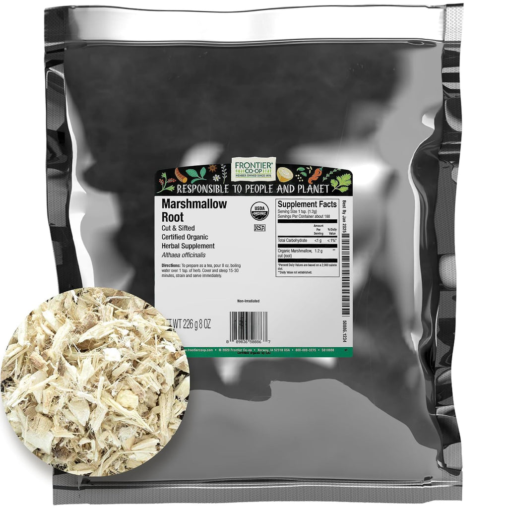 organic marshmallow root for herbal remedies