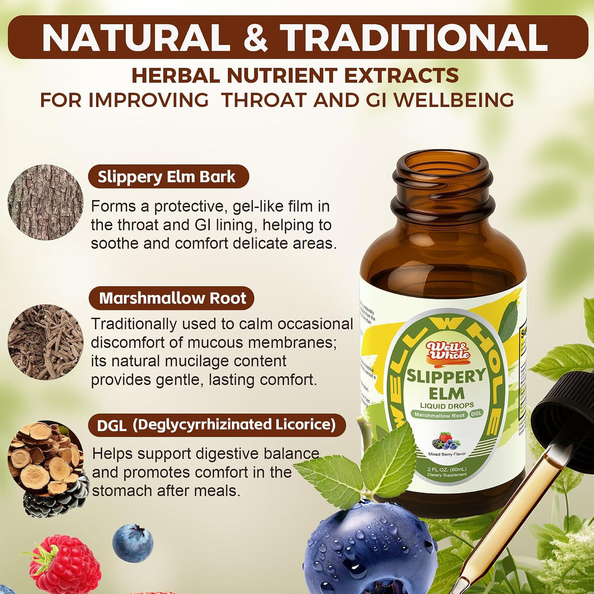Organic marshmallow root liquid supplement