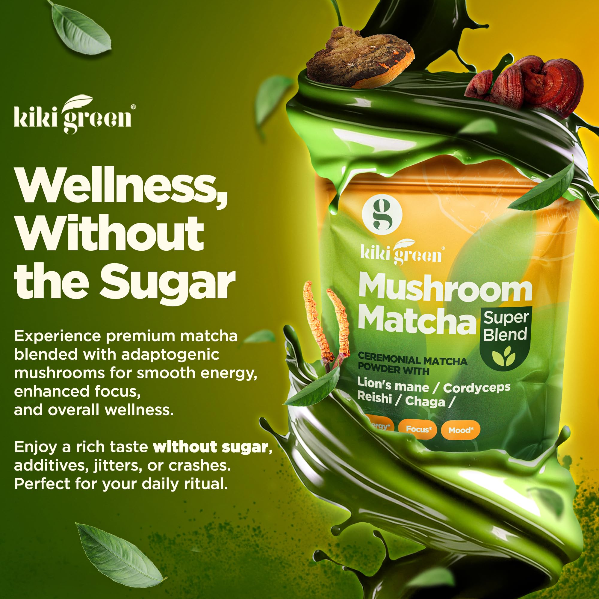 organic matcha mushroom supplement
