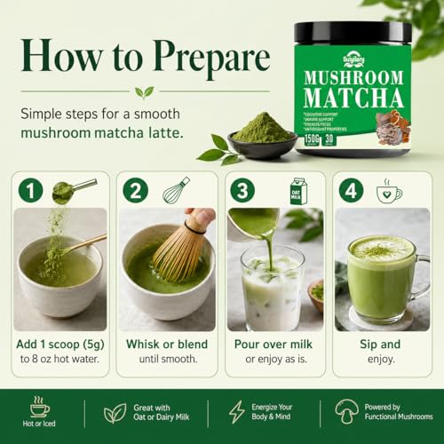 Organic matcha tea for vitality