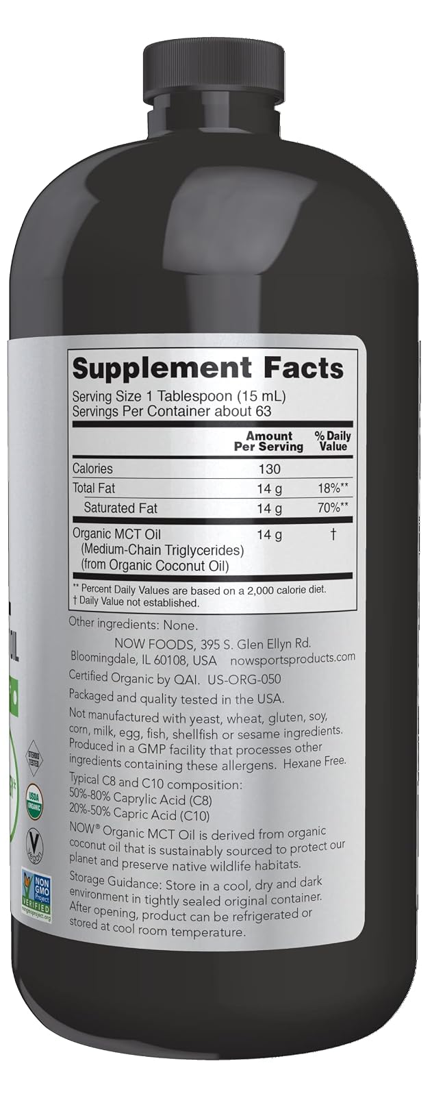 Organic MCT oil for keto diet
