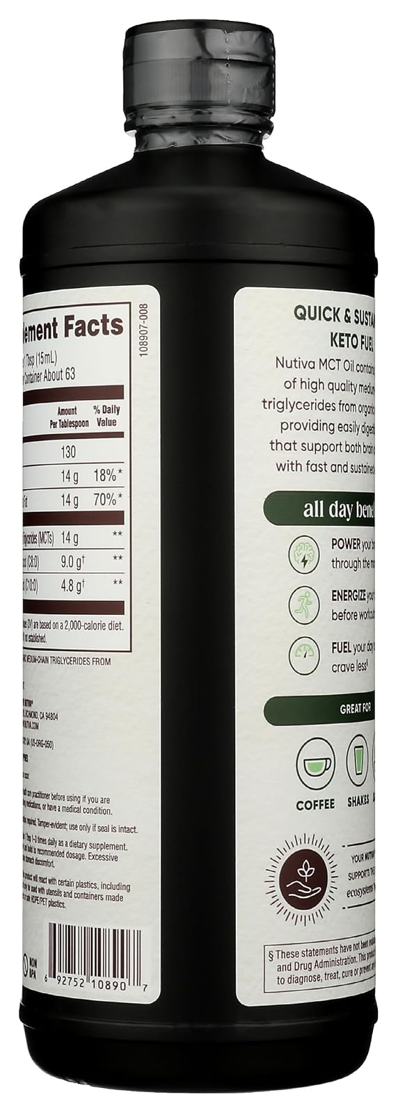 Organic MCT oil for smoothies