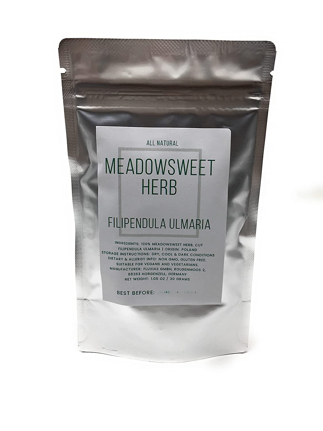 Organic meadowsweet for wellness blends