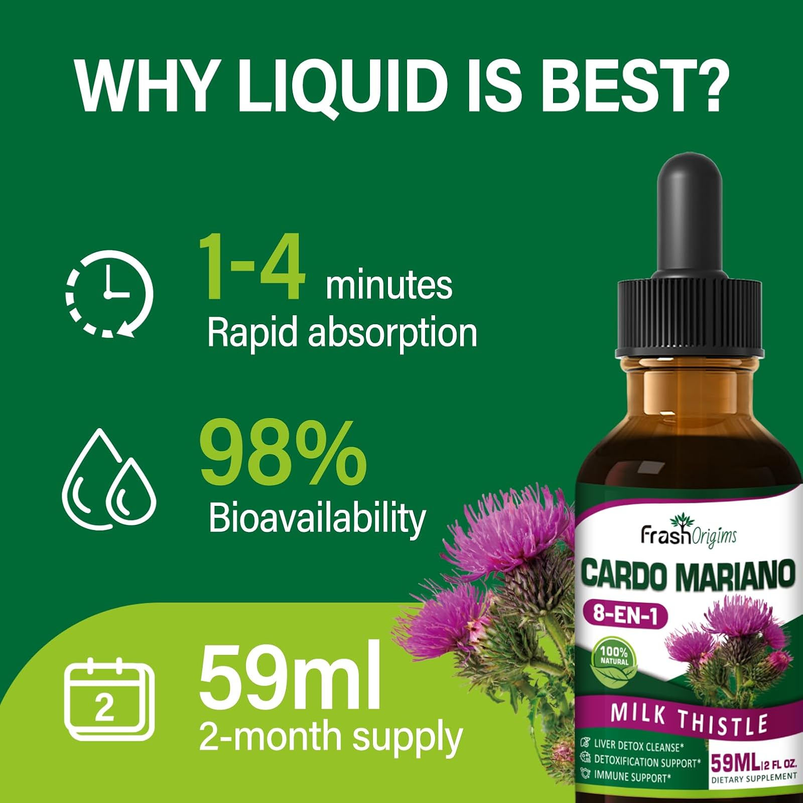 Organic milk thistle drops for wellness