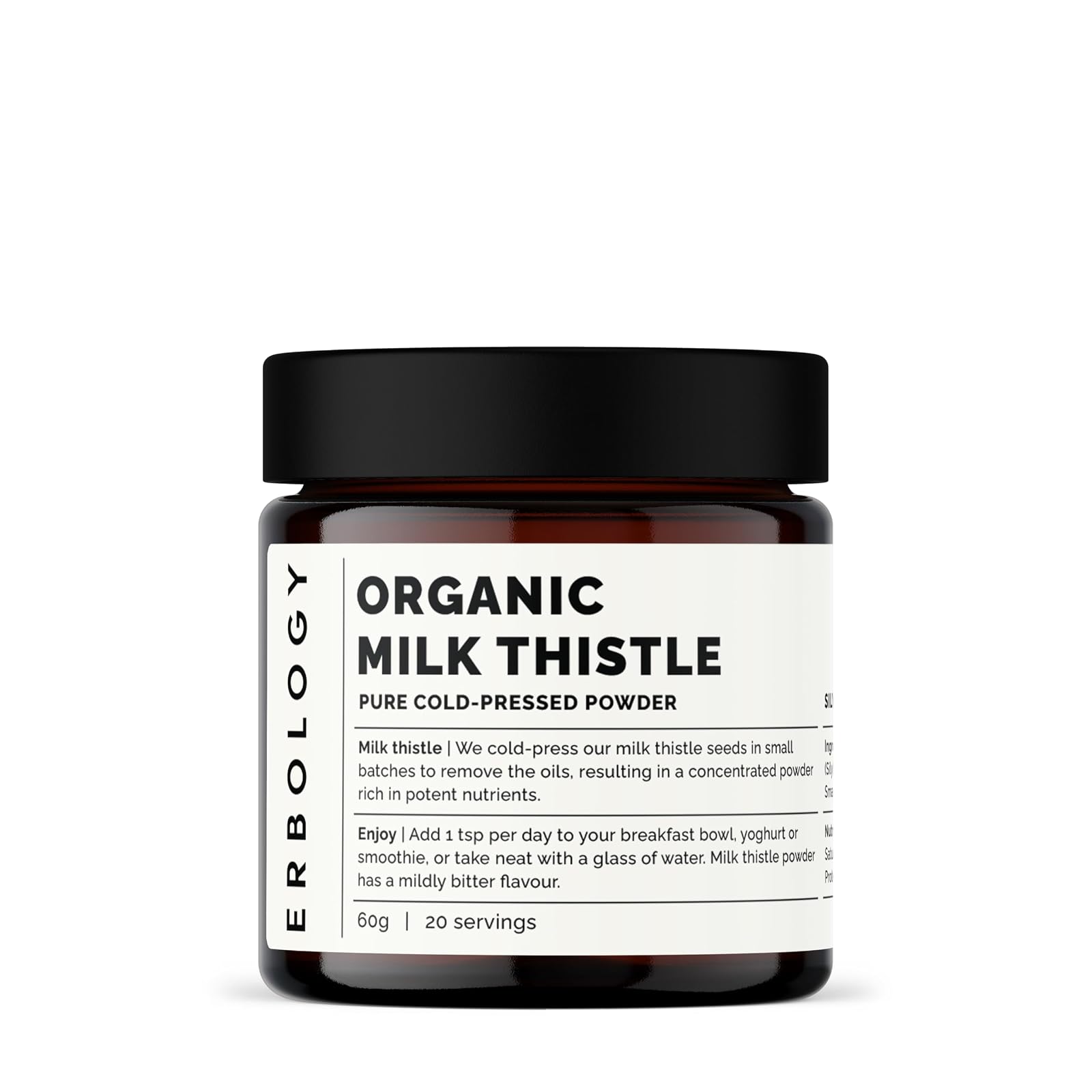 organic milk thistle powder supplement
