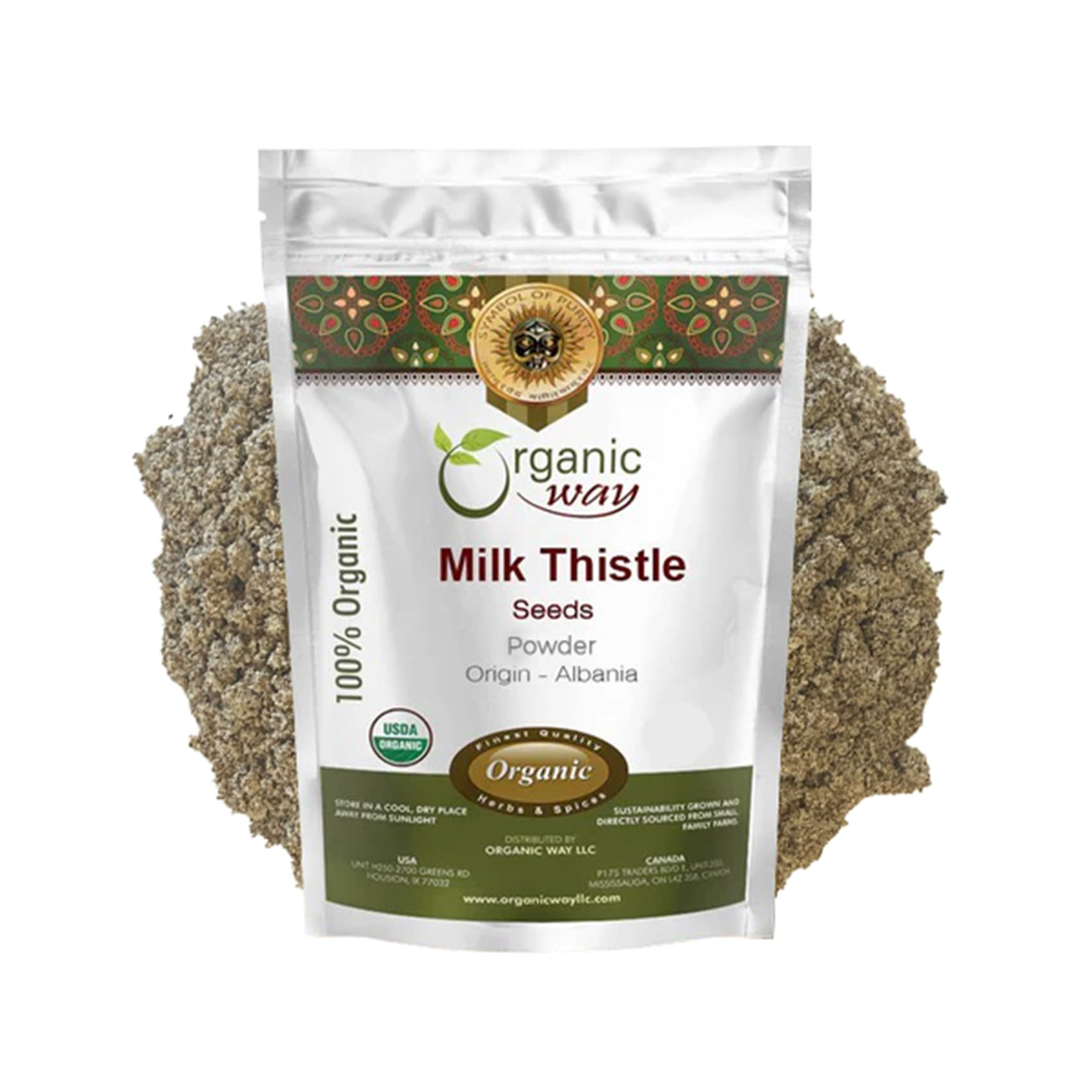 organic milk thistle seeds powder