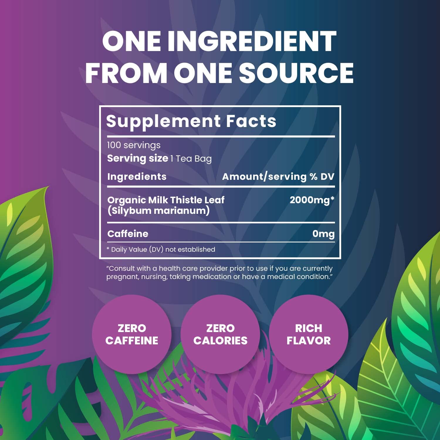 organic milk thistle tea blend