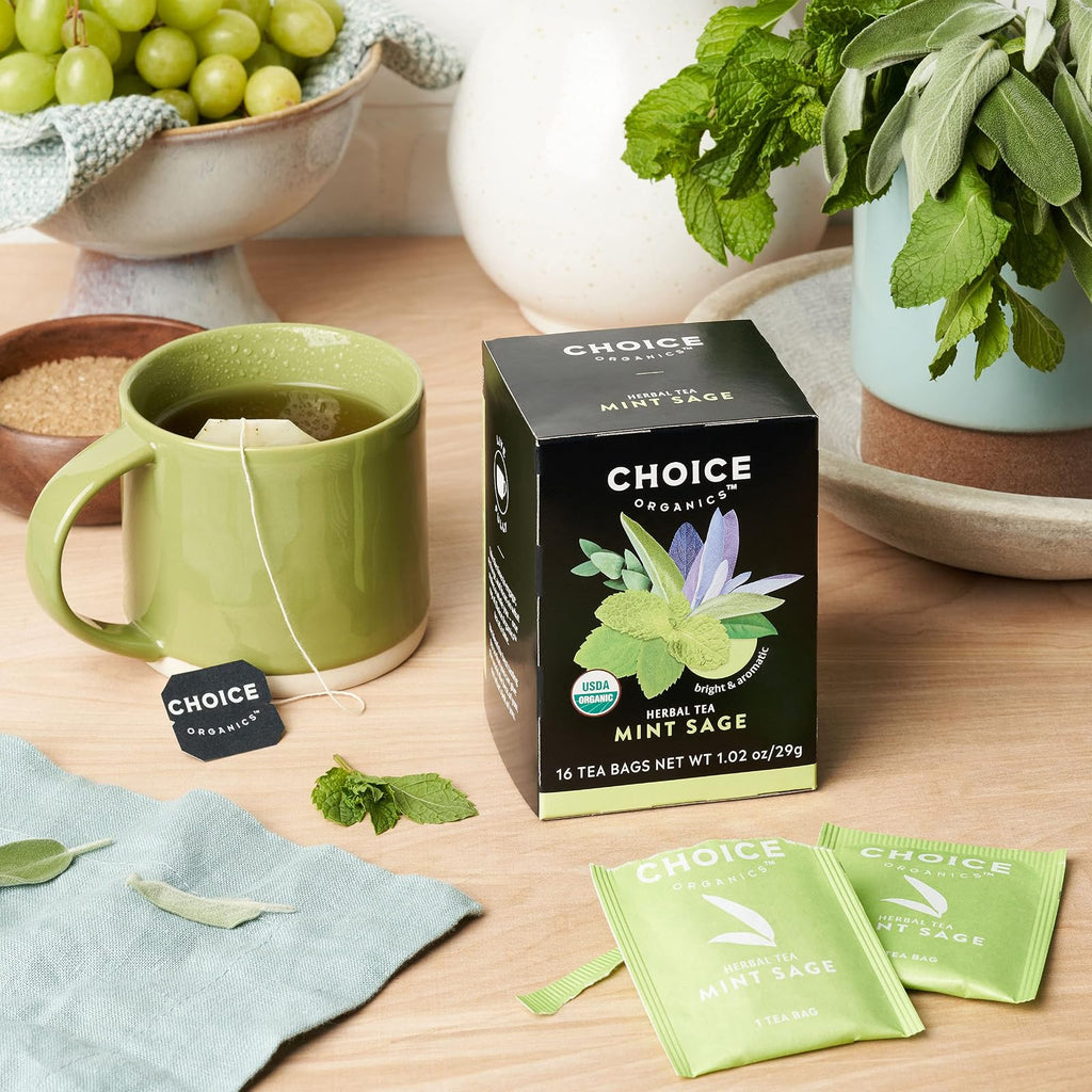 organic mint sage tea for digestion