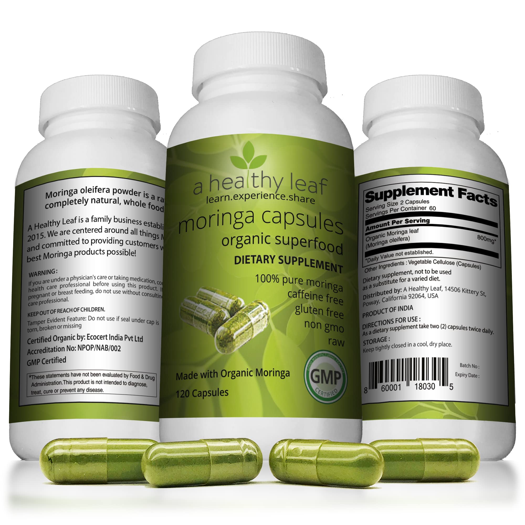 organic moringa capsules for energy