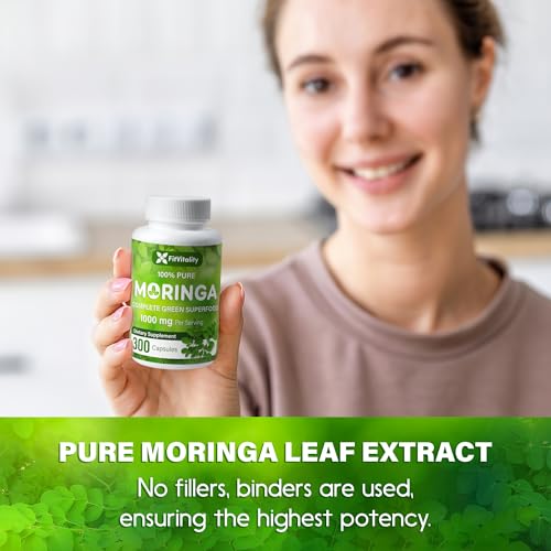 Organic moringa capsules for energy