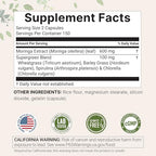 Organic moringa capsules for vitality