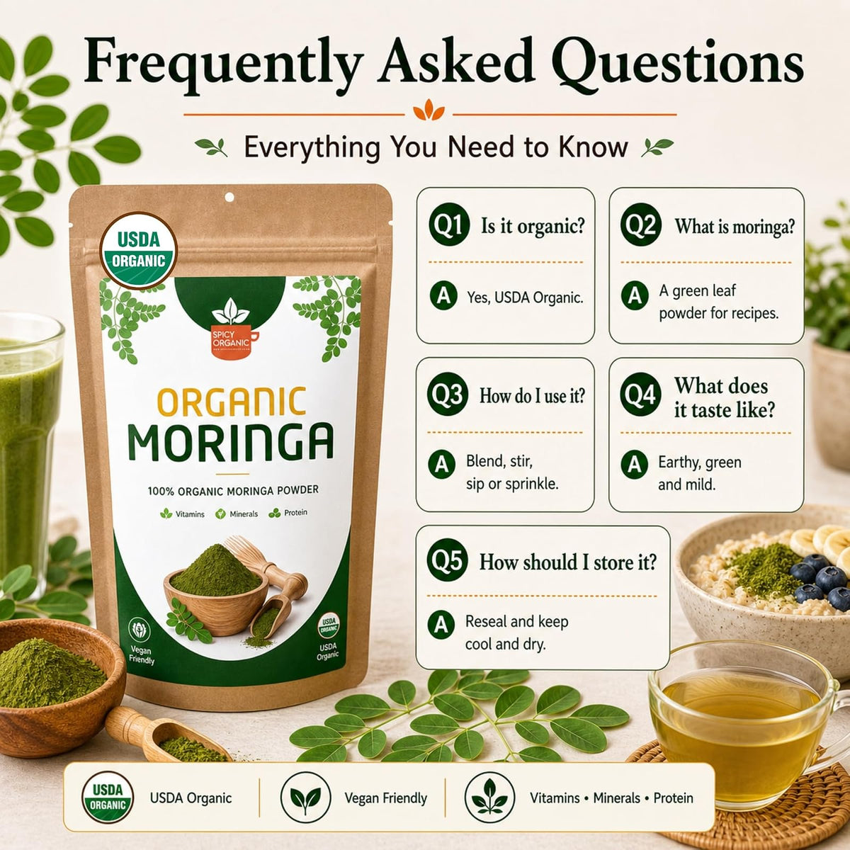 Organic Moringa for natural wellness