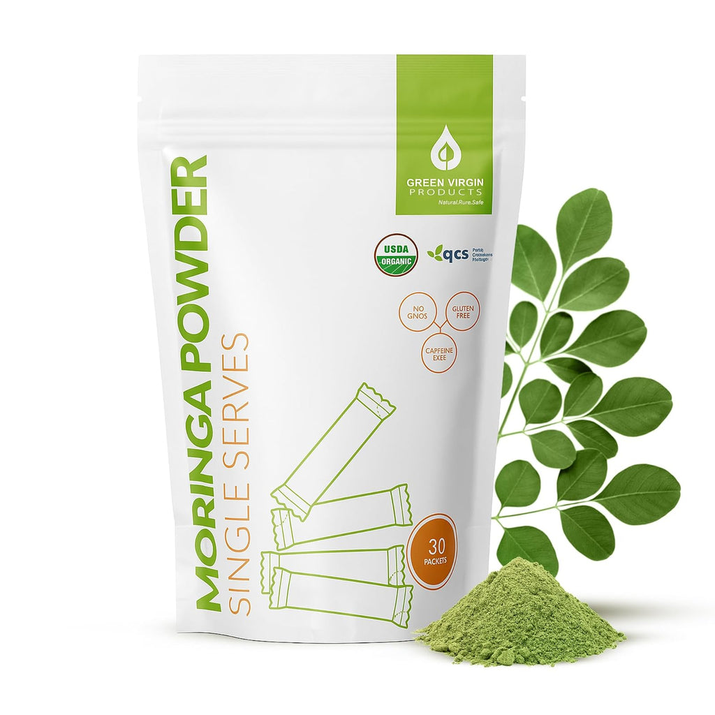 organic moringa leaf powder packs