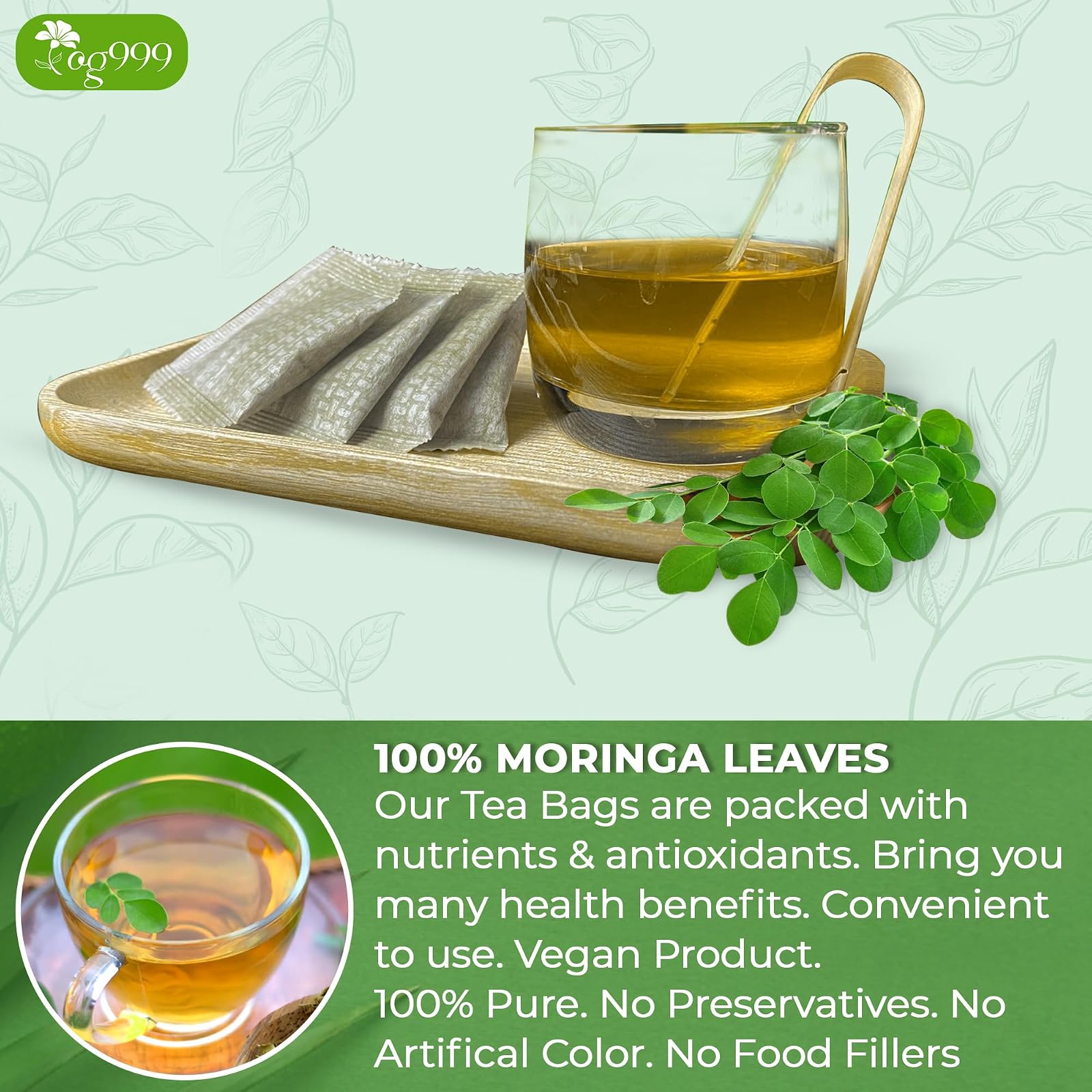 organic Moringa leaf tea benefits