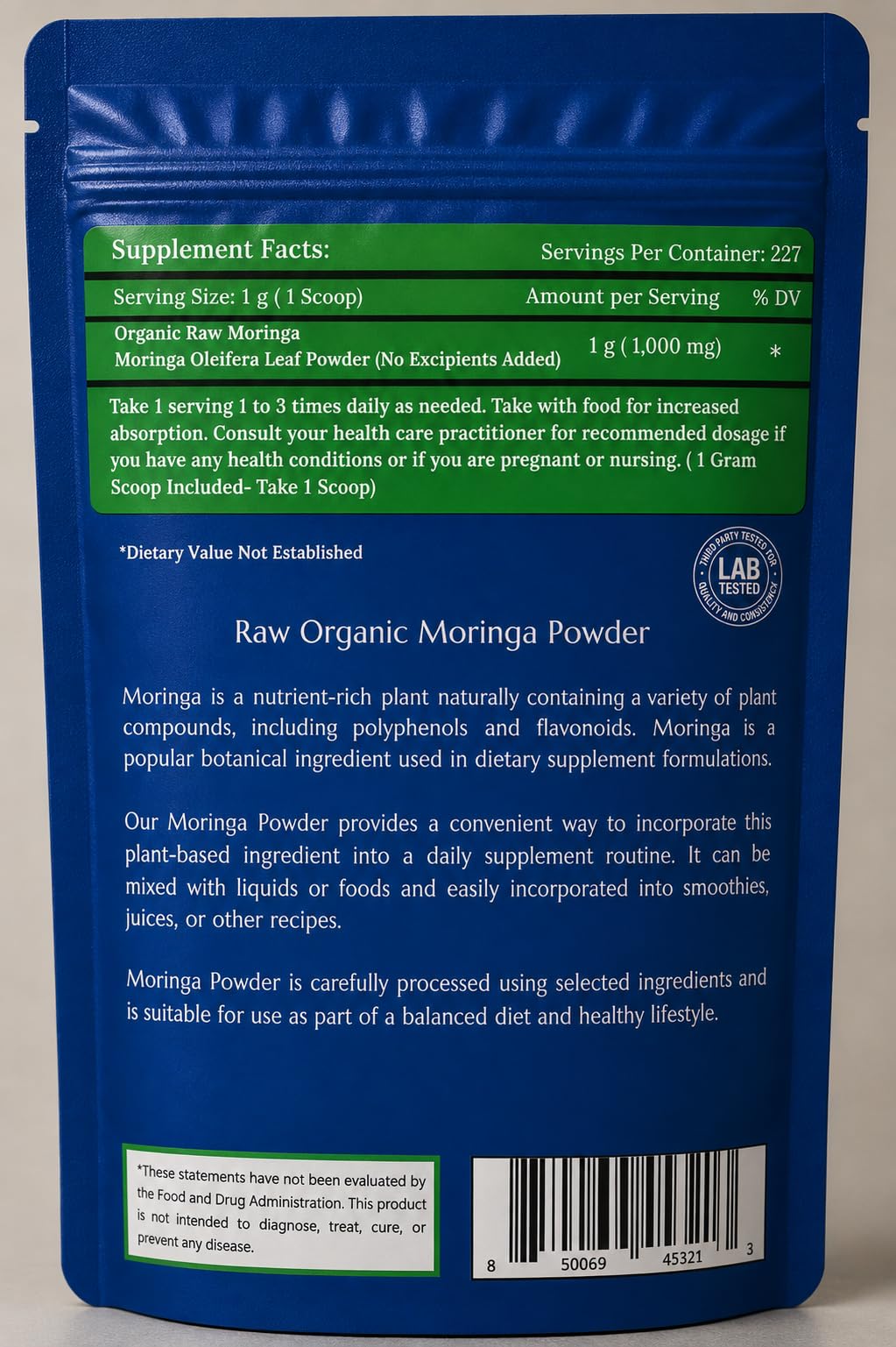 Organic Moringa Powder for smoothies