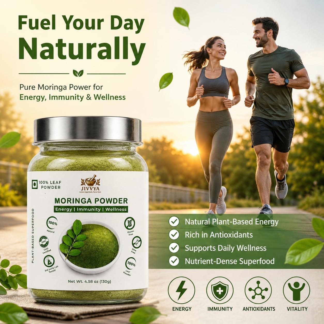 Organic Moringa powder for smoothies