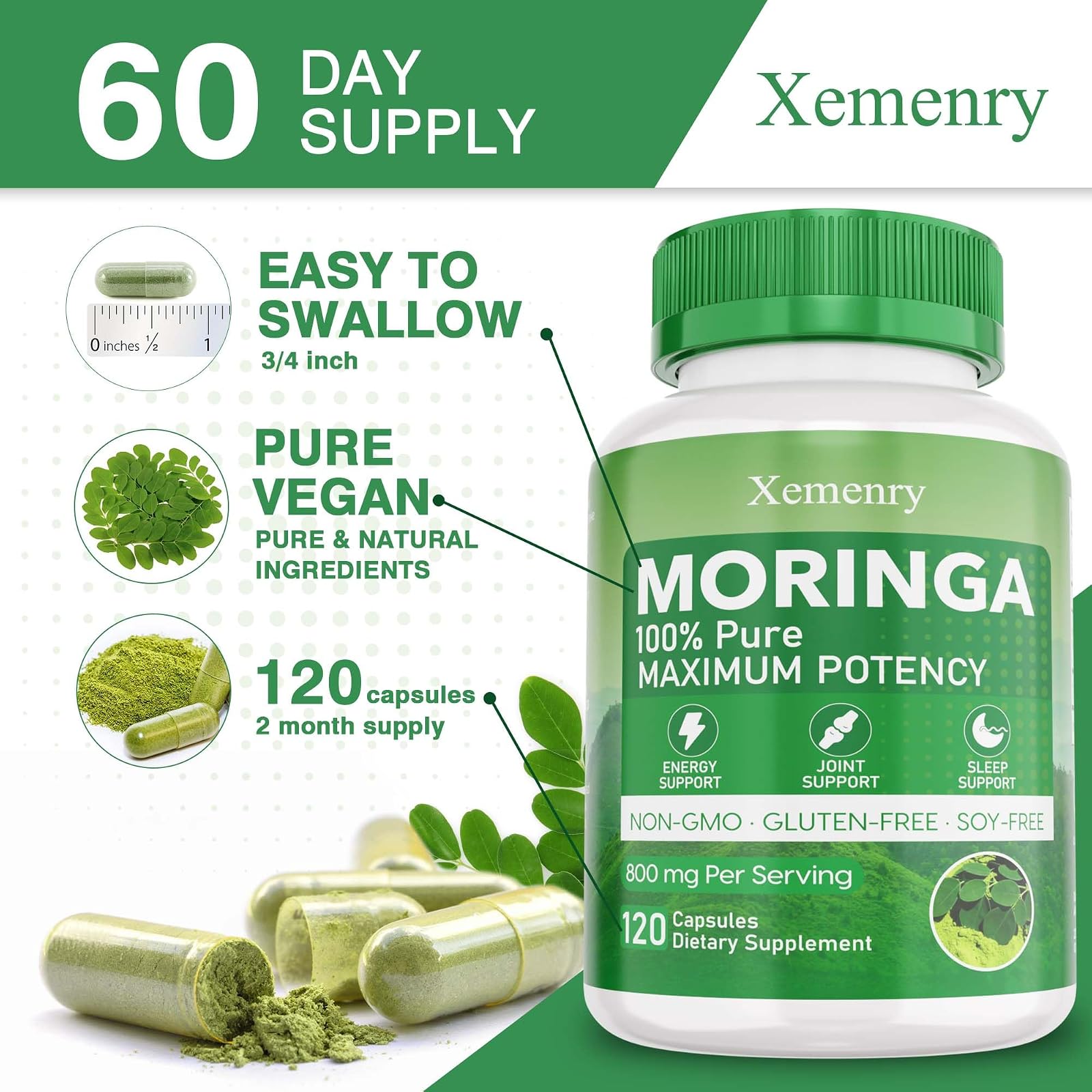 Organic Moringa supplement for wellness