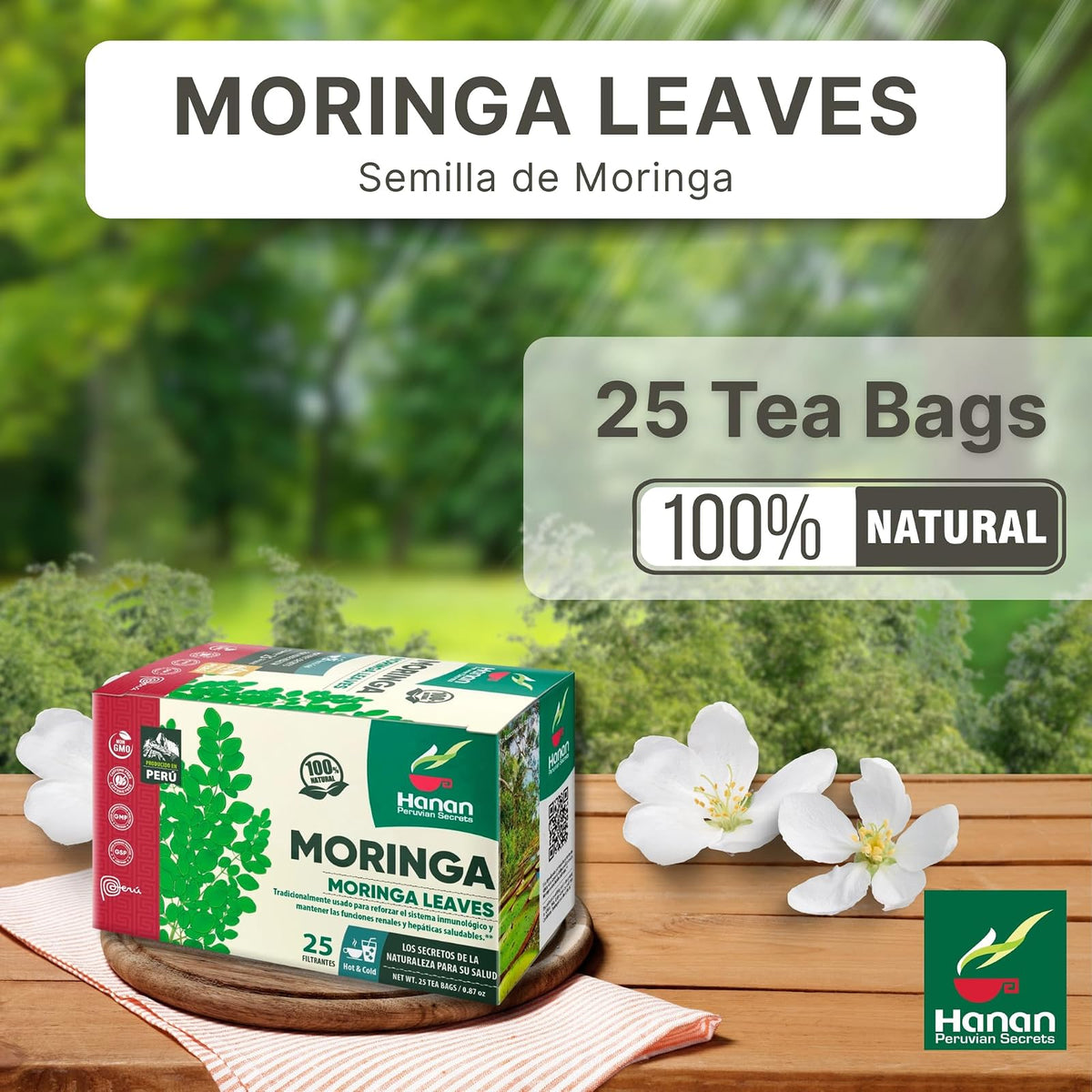 Organic Moringa tea bags 25 count