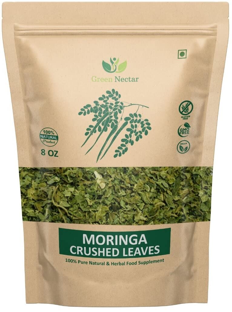 organic moringa tea cut leaves