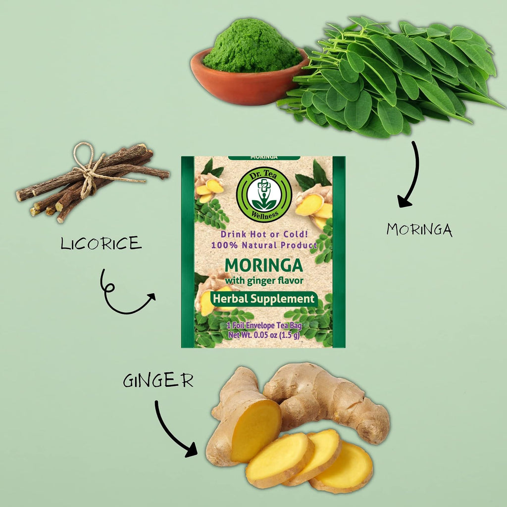 Organic Moringa tea for energy boost