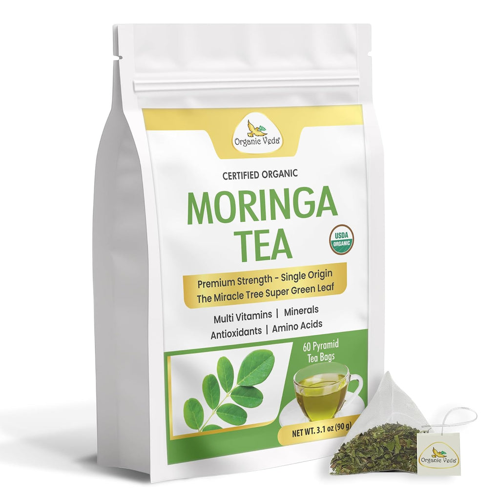 organic moringa tea pyramid bags