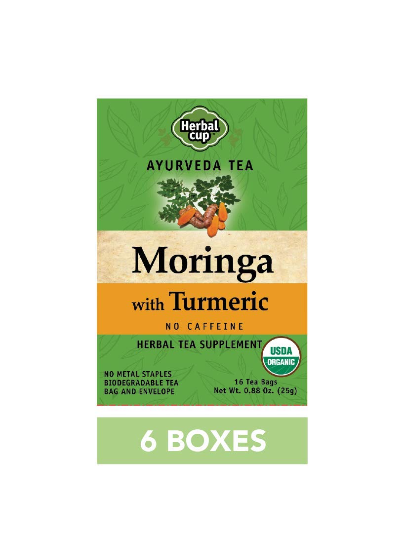 organic moringa tea with turmeric